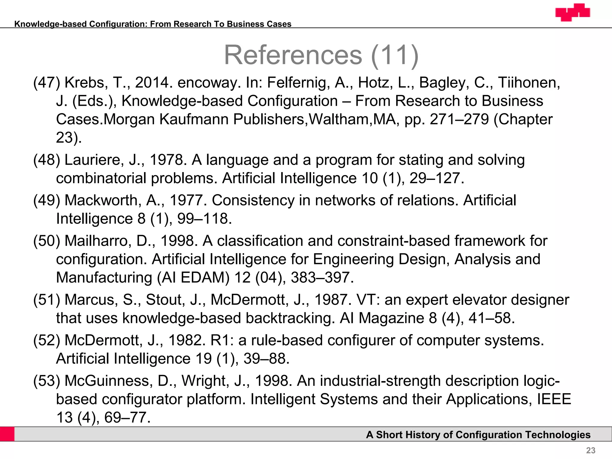 A Short History of Configuration Technologies | PPT