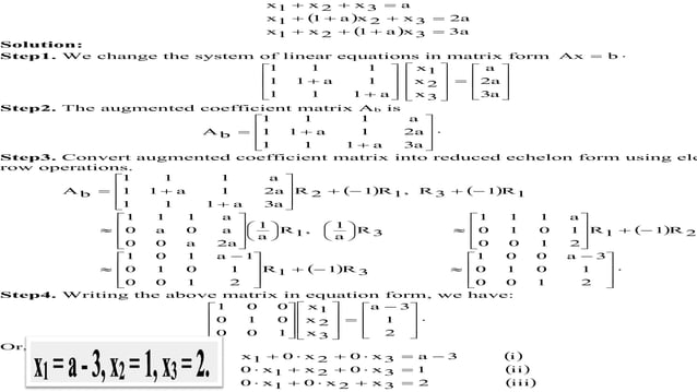 system linear equations | PDF