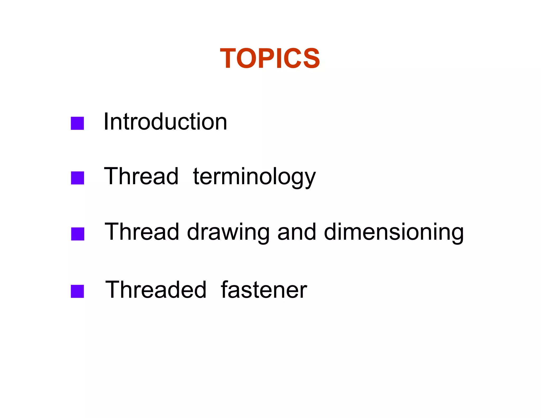 Chapter 02 thread fastener | PDF