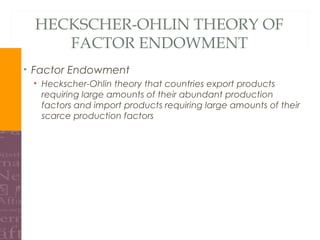 Theories of International Trade | PPT