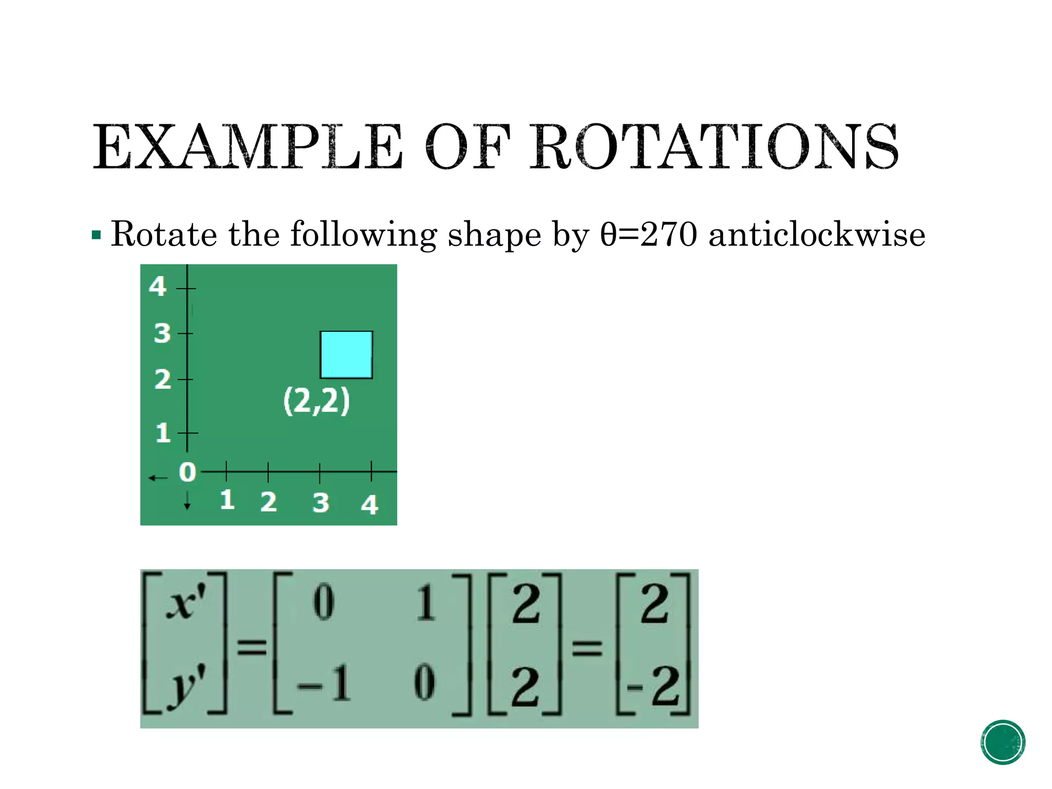 Computer Graphics - transformations in 2d | PPTX