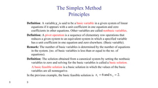 Operations Research - Simplex Method Principles | PPT