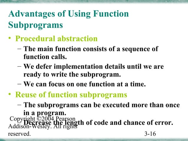 Chapter03 Top Down Design with Function | PPT | Programming Languages | Computing