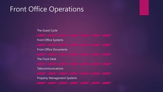 Chapter 03 Managing Front Office Operations HOT 333 | PPT