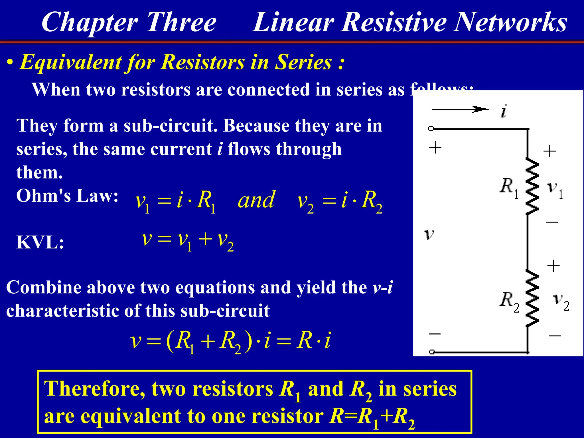 Liner Resistive networks for electrical engineers | PPT