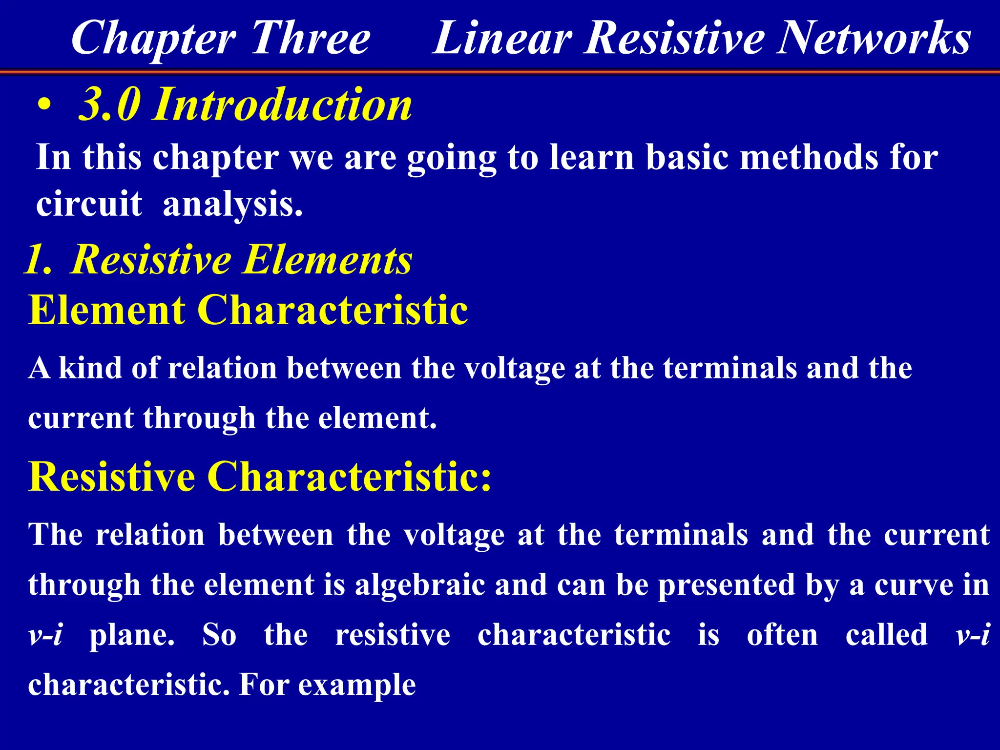 Liner Resistive networks for electrical engineers | PPT