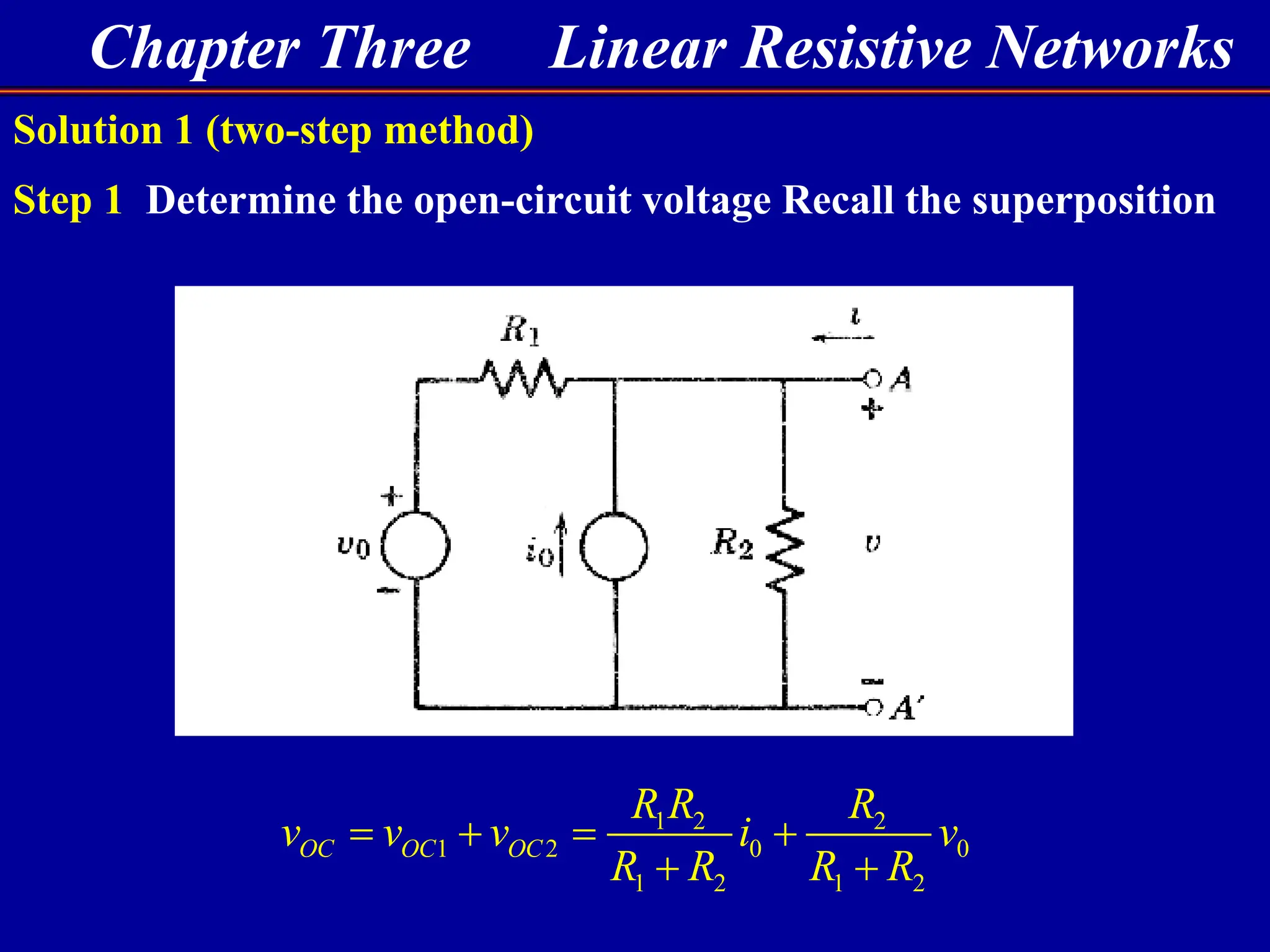 Liner Resistive networks for electrical engineers | PPT