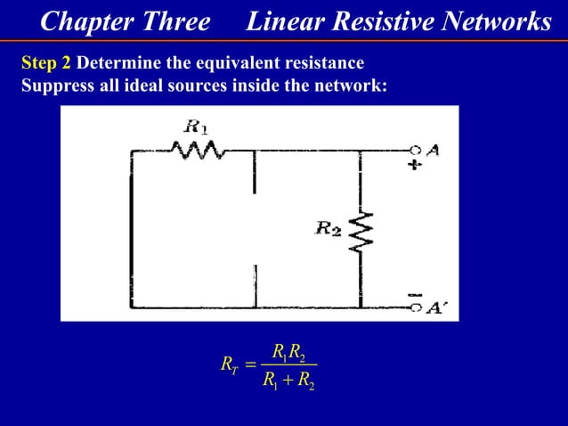 Liner Resistive networks for electrical engineers | PPT