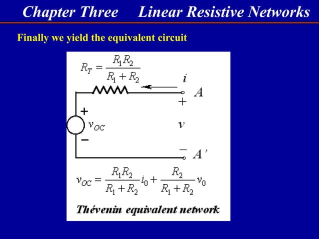 Liner Resistive networks for electrical engineers | PPT