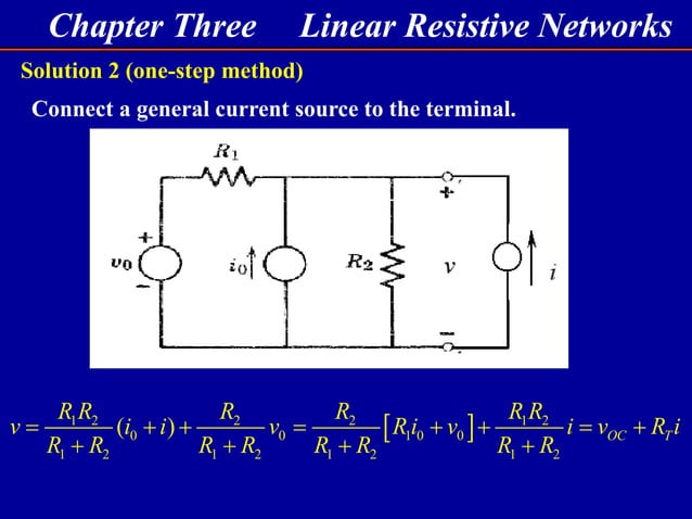 Liner Resistive networks for electrical engineers | PPT