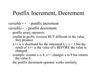 operators and arithmatic expression in C Language | PPT