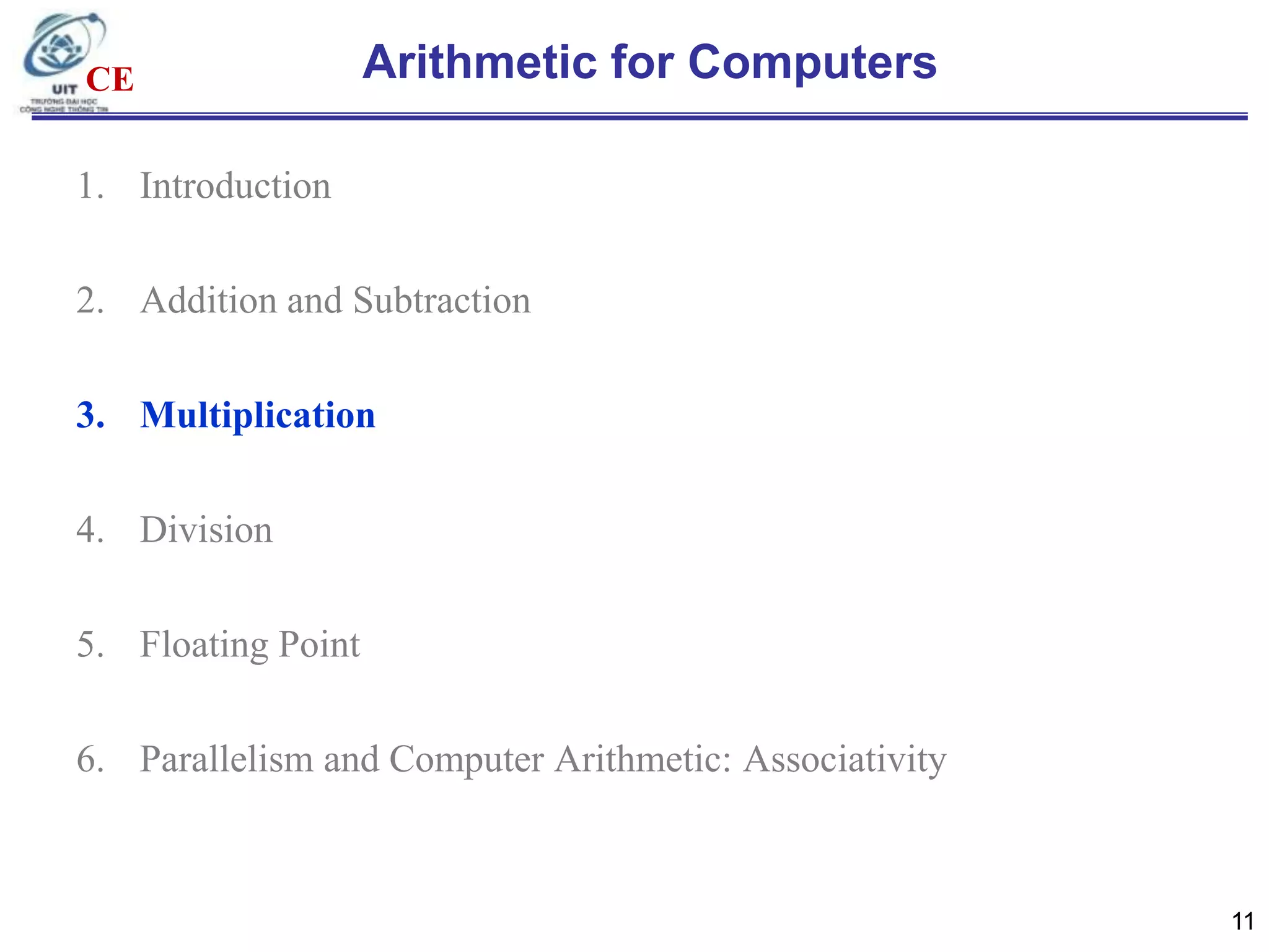 Chapter 03 arithmetic for computers | PPTX