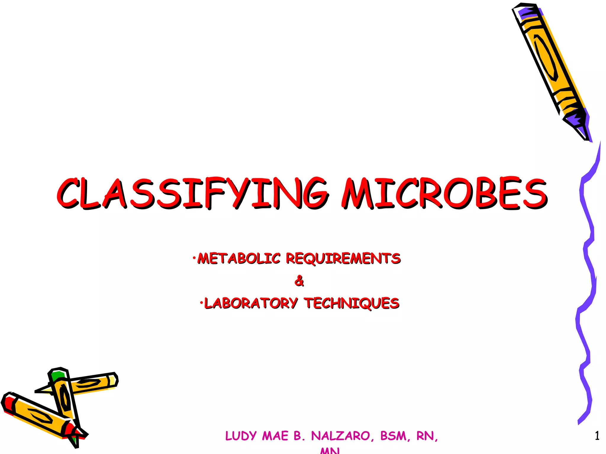 MICRO Chap 3 Classification, Metabolism | PPT