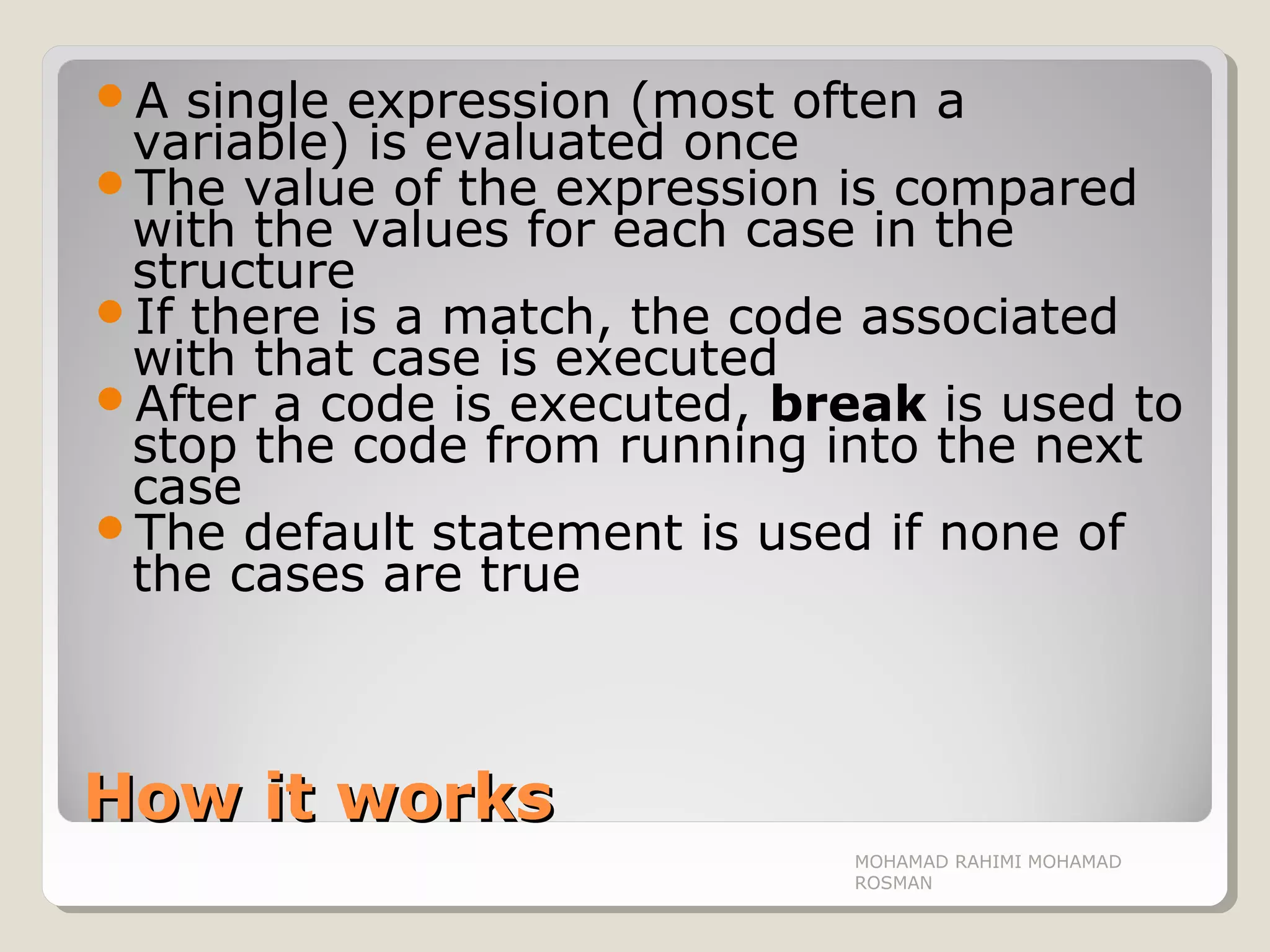 Chapter 03 conditional statements | PPT