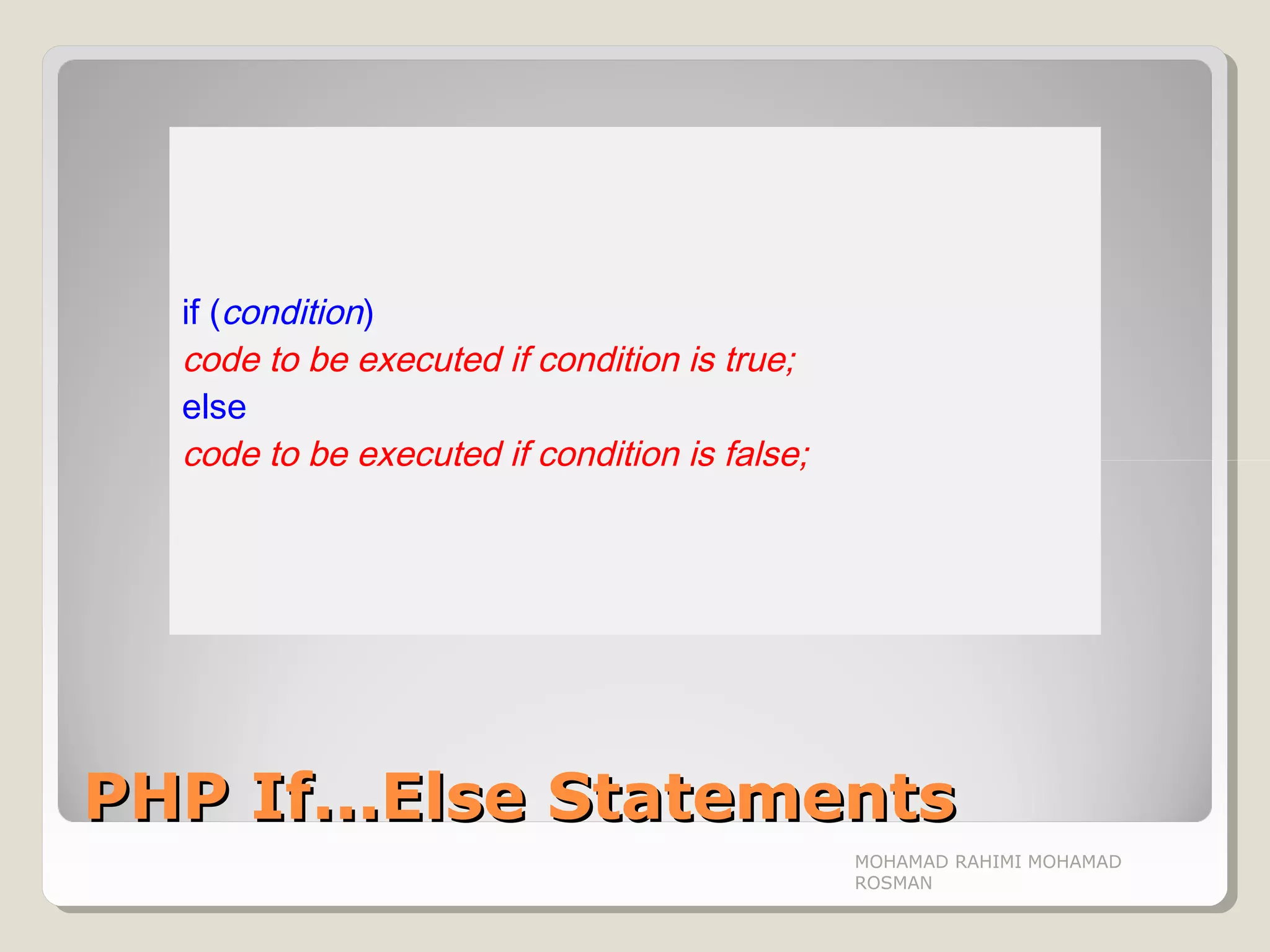 Chapter 03 conditional statements | PPT