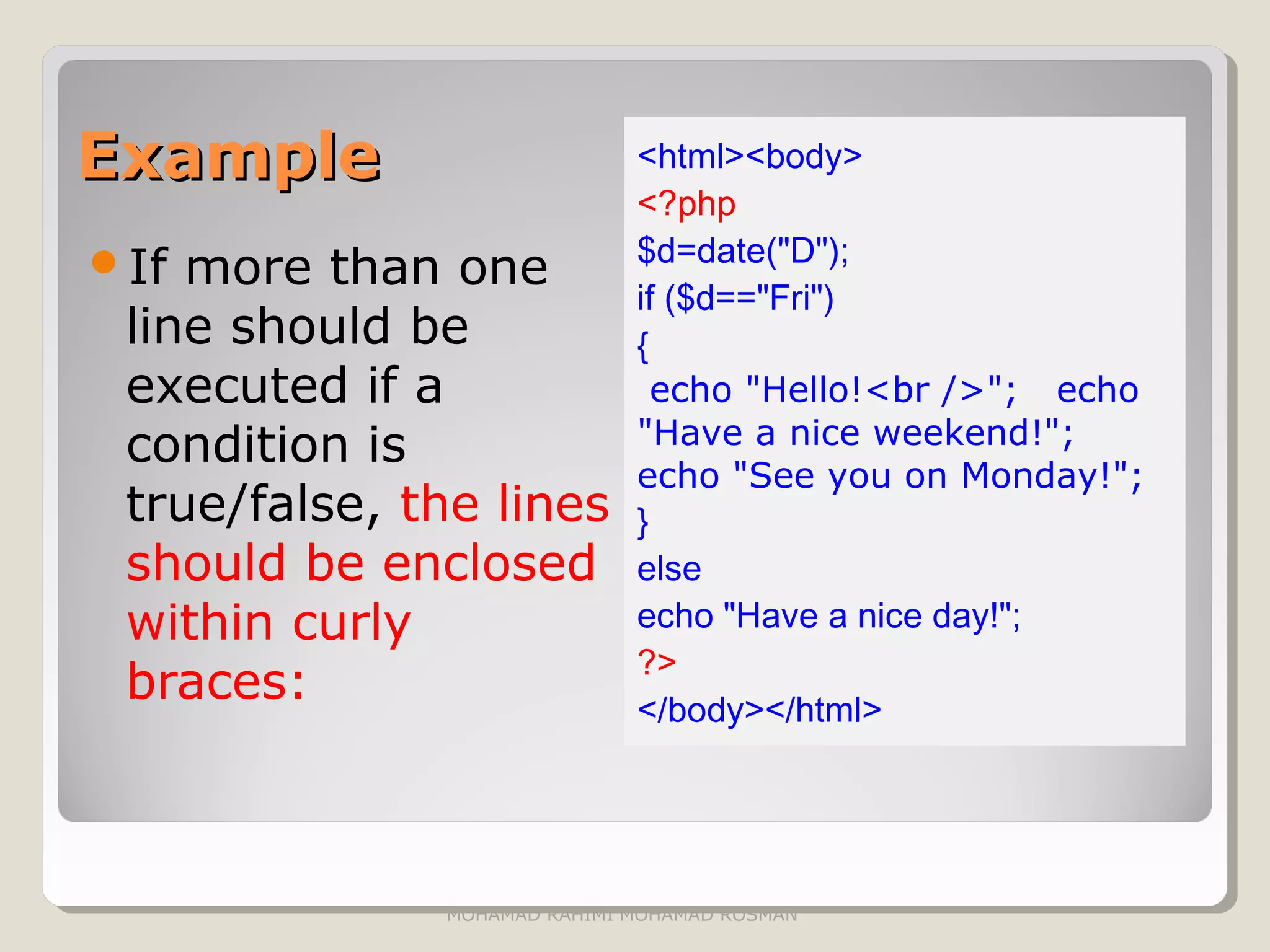 Chapter 03 conditional statements | PPT
