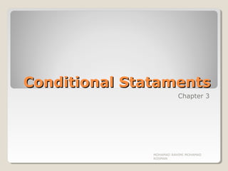 Chapter 03 conditional statements | PPT