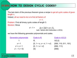 Chapter 03 cyclic codes | PPT