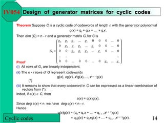Chapter 03 cyclic codes | PPT