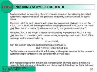Chapter 03 cyclic codes | PPT