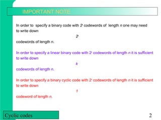 Chapter 03 cyclic codes | PPT