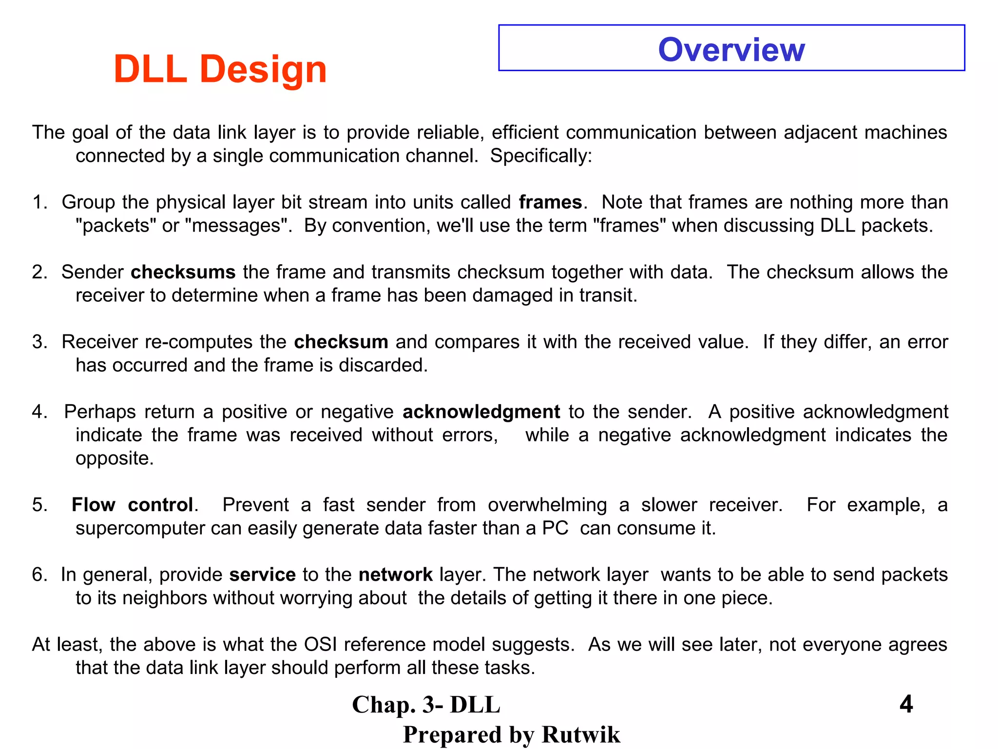Data Link Layer | PPT