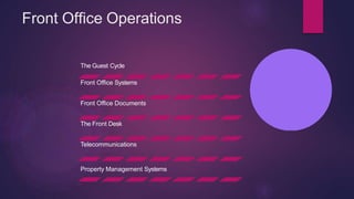 Front office operations | PPTX
