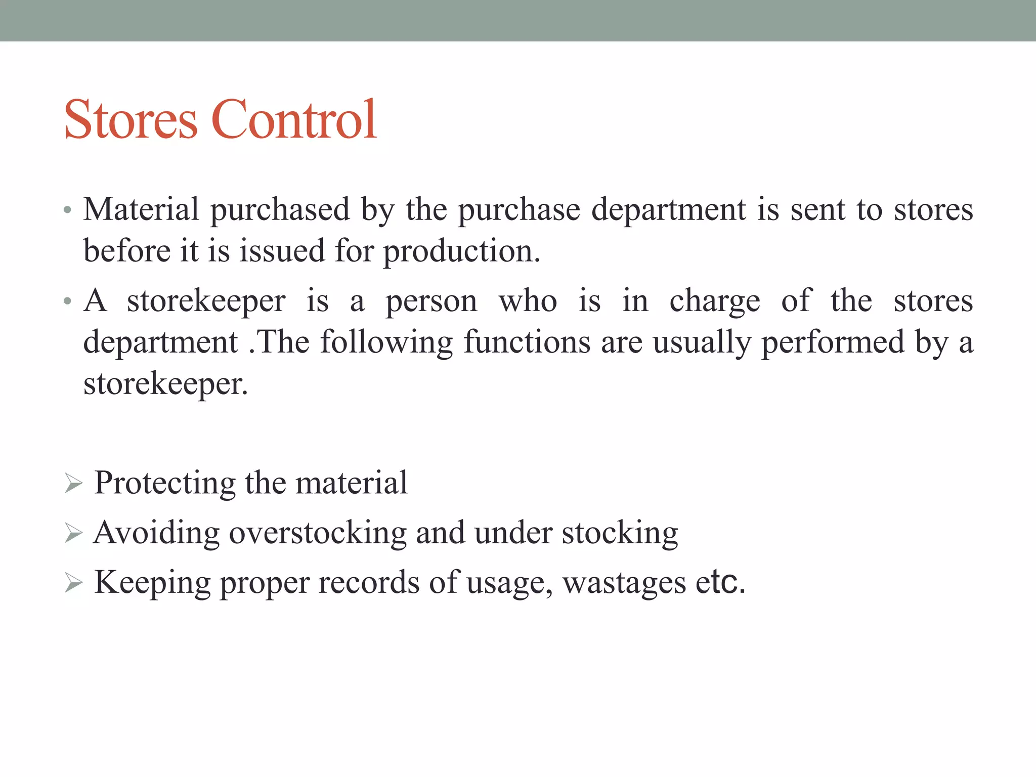 Chapter 03 Material Costing | PPTX