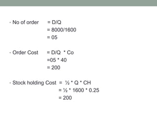 Chapter 03 Material Costing | PPTX | Retail Industry | Industries