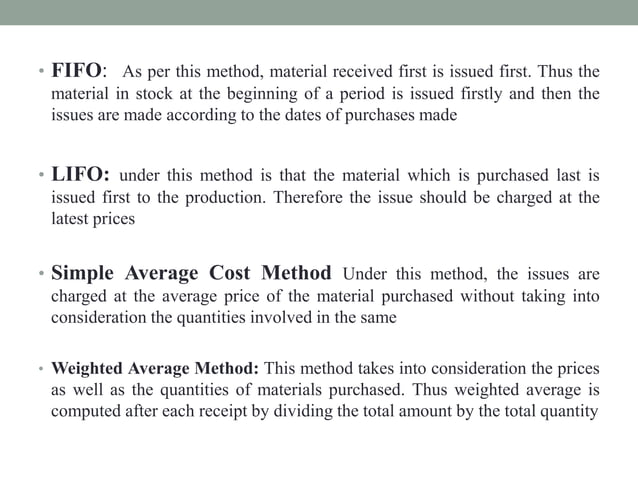 Chapter 03 Material Costing | PPTX | Retail Industry | Industries