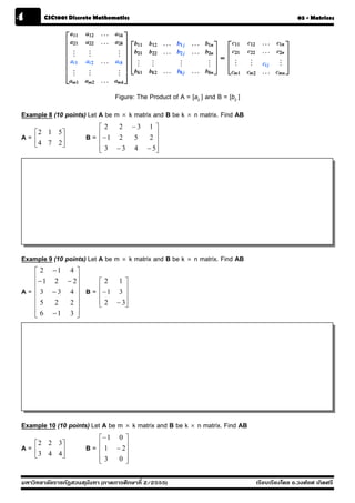 Discrete-Chapter 03 Matrices | PDF