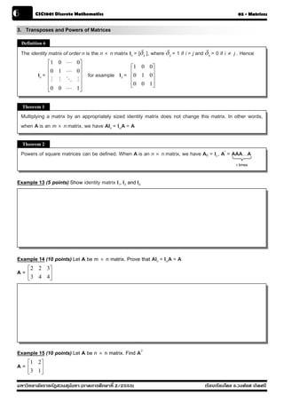 Discrete-Chapter 03 Matrices | PDF