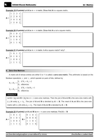Discrete-Chapter 03 Matrices | PDF