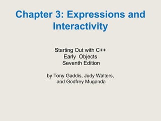 Chapter 3 Expressions and Inteactivity | PPT | Programming Languages | Computing
