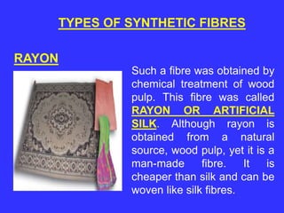 Chapter 03 synthetic fibres & plastics | PPTX | Needlework | Arts and ...