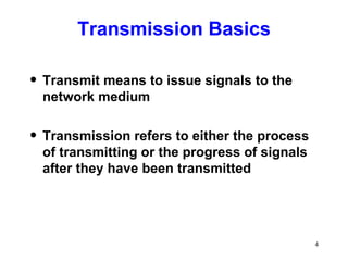 Chapter03 -- transmission basics and networking media | PPT