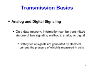 Chapter03 -- transmission basics and networking media | PPT