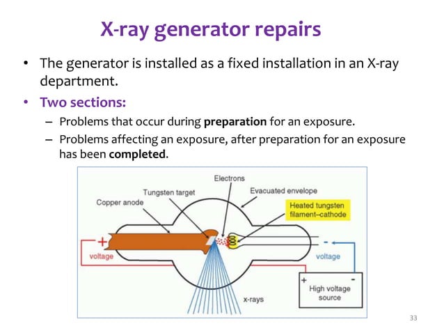 Chapter_03(1)_ X-Ray_Maintenance and troubleshooting.ppt | Medical ...