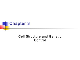 Chapter03 cell structure and genetic control | PPT