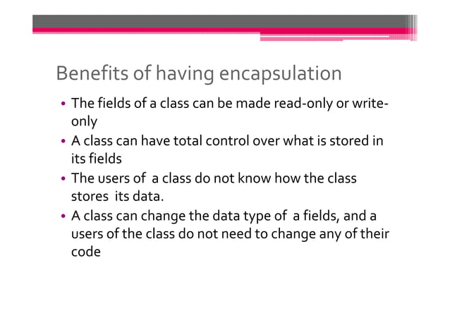 Chapter 03 enscapsulation | PPT