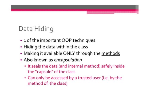 Chapter 03 enscapsulation | PPT