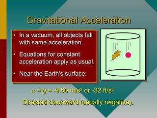 kinematics in one dimension | PPT