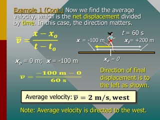 Lecture 02 Kinematics in one dimension | PPTX