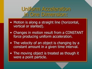 Lecture 02 Kinematics in one dimension | PPTX