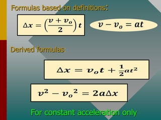 Lecture 02 Kinematics in one dimension | PPT