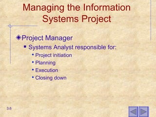 Chapter03 managing the information systems project | PPT