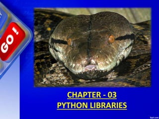 Chapter 03 python libraries | PPTX