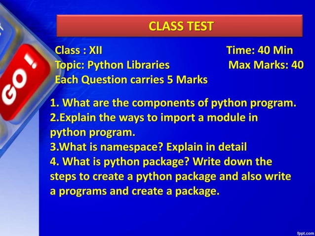 Chapter 03 python libraries | PPTX
