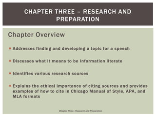 Chapter 03 research and preparation | PPT