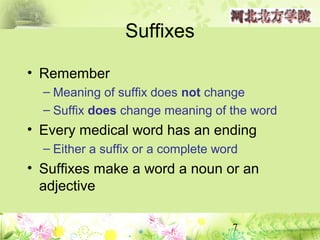 Chapter03 suffixes terminology | PPT